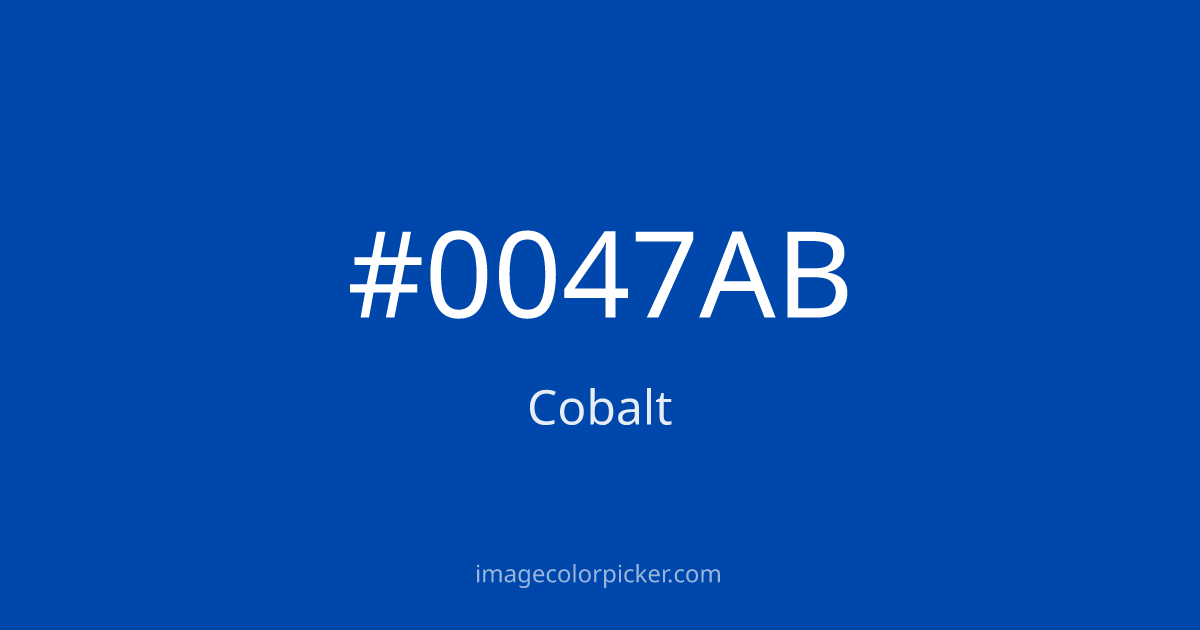 HTML Color Picker - Color selector: #0047ab