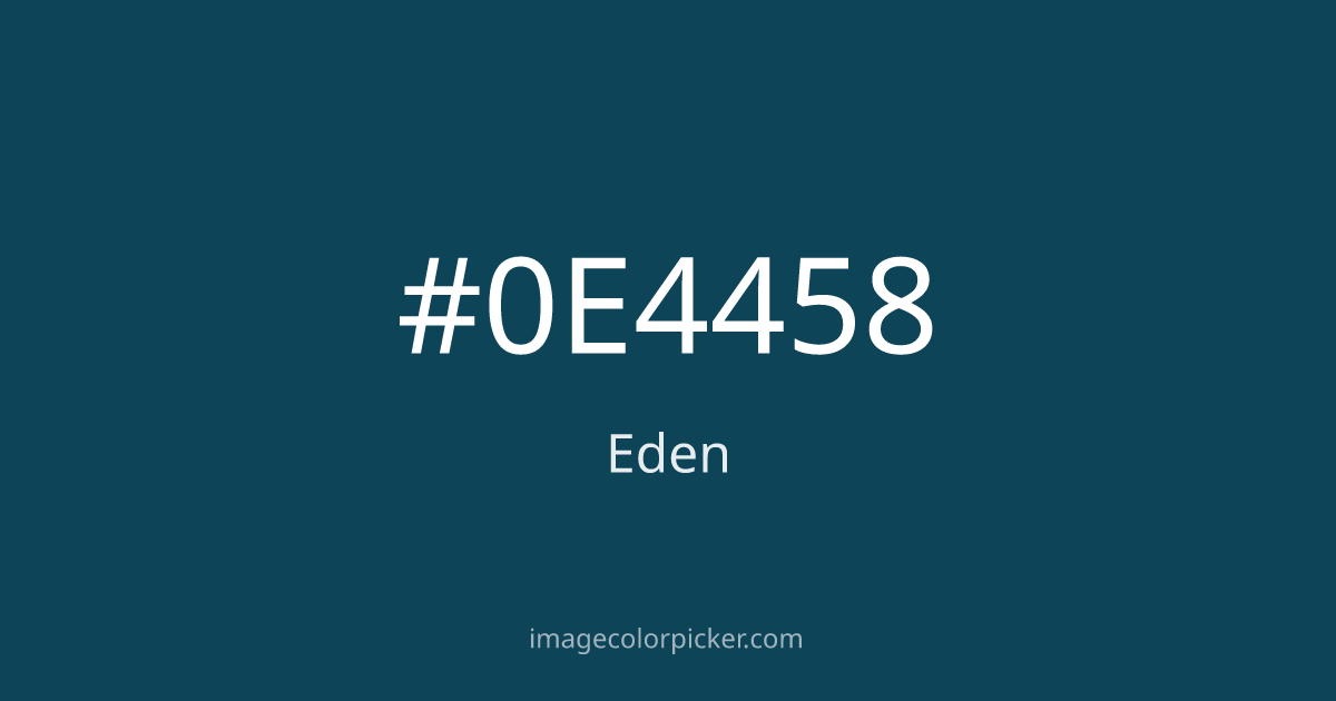 HTML Color Picker - Color selector: #0e4458