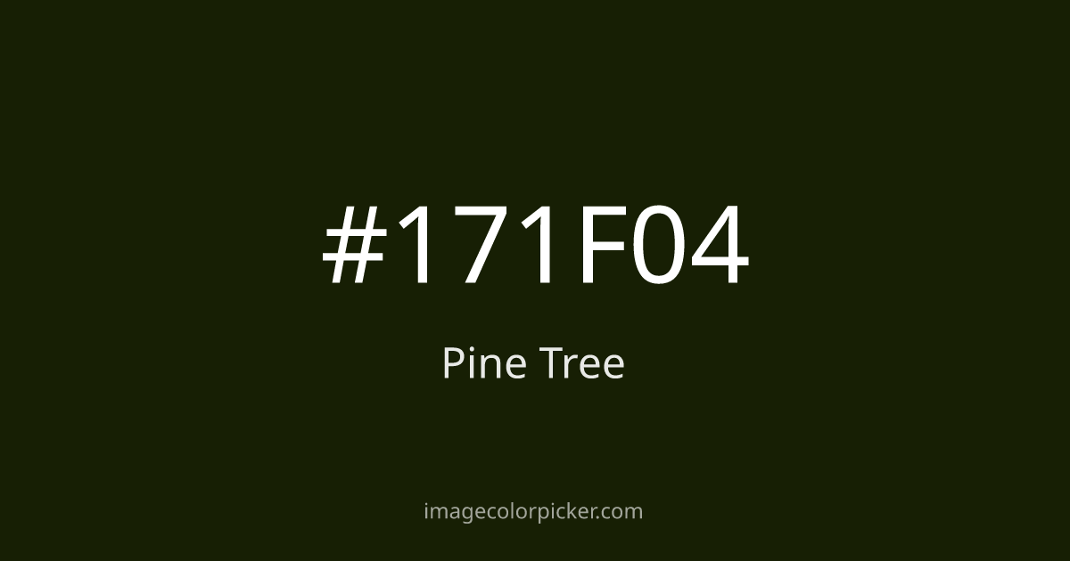 HTML Color Picker - Color selector: #171f04