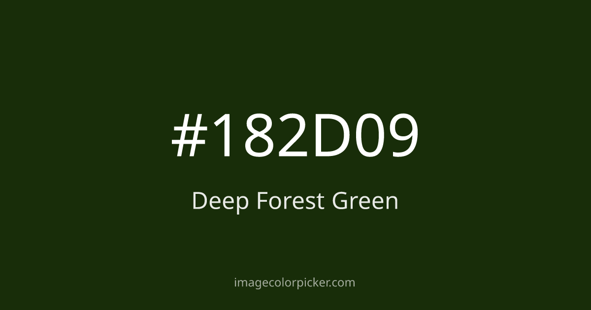 HTML Color Picker - Color selector: #182d09