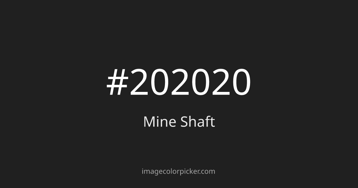 HTML Color Picker - Color selector: #202020