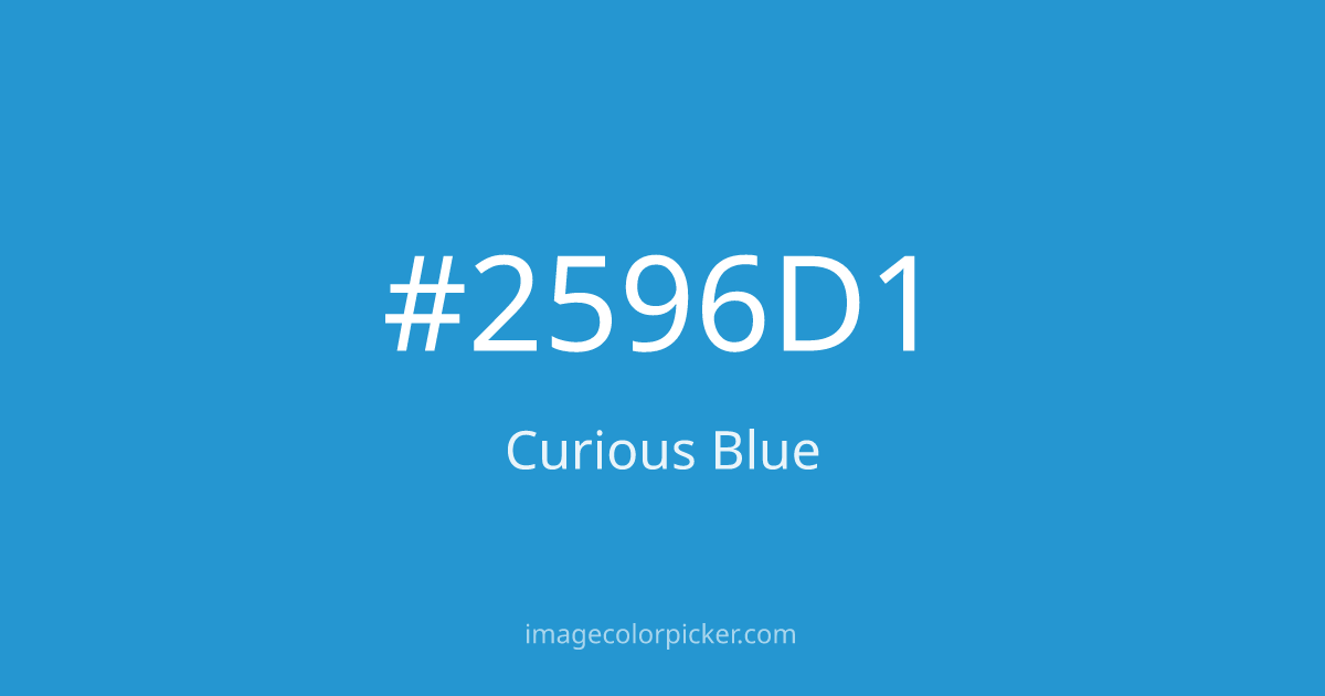 HTML Color Picker - Color selector: #2596d1