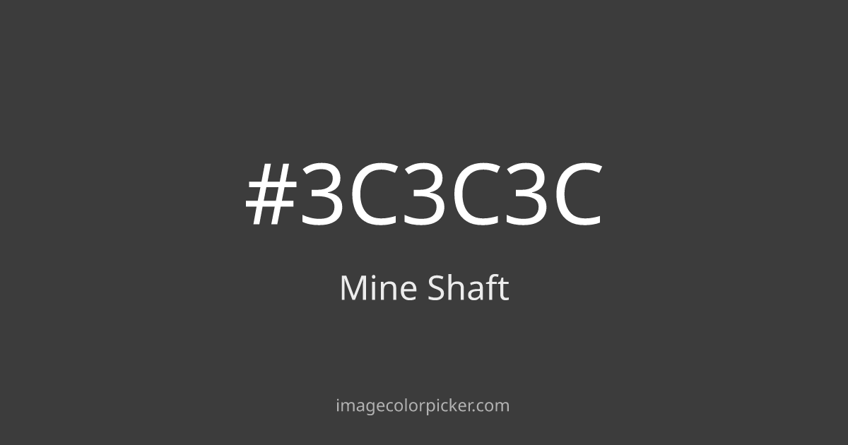 HTML Color Picker - Bộ chọn màu: #3c3c3c