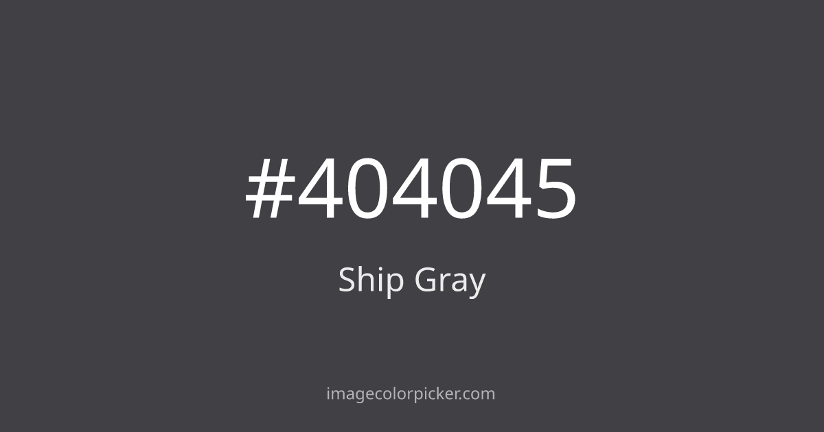 HTML Color Picker - Color selector: #404045