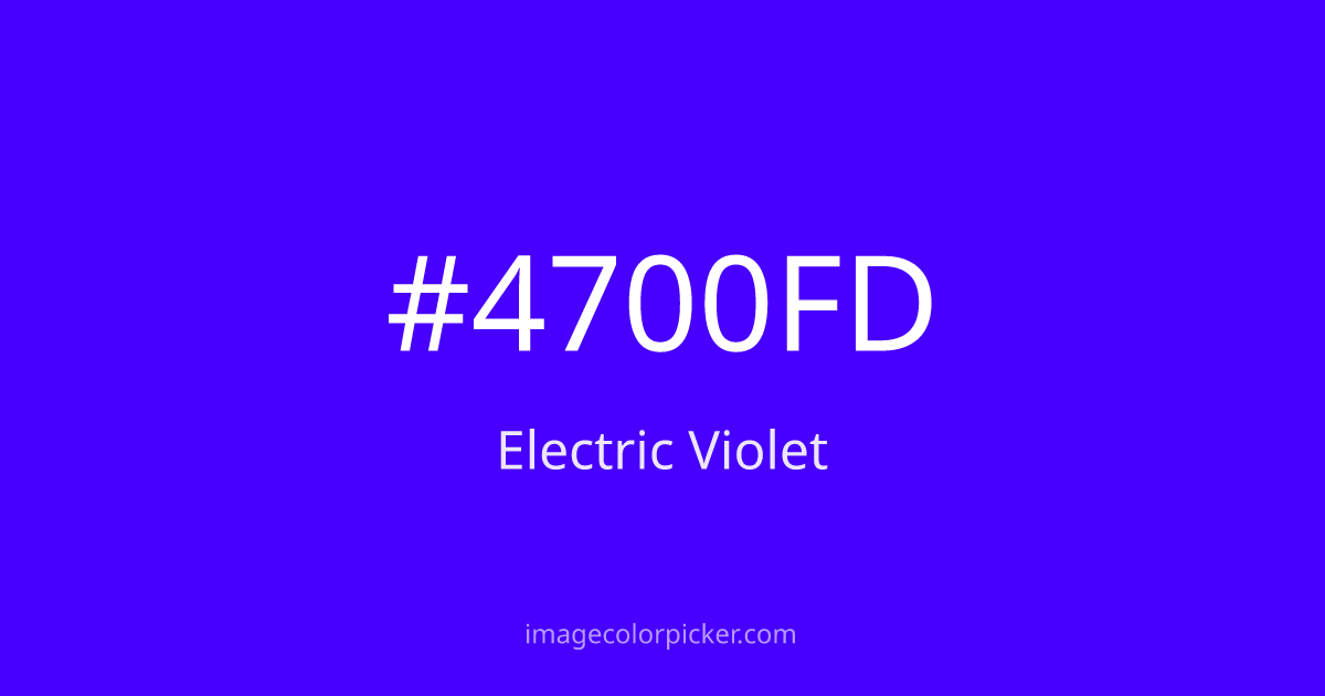 HTML Color Picker - Color selector: #4700fd