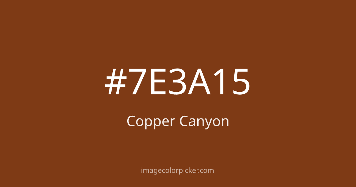 HTML Color Picker - Color selector: #7e3a15