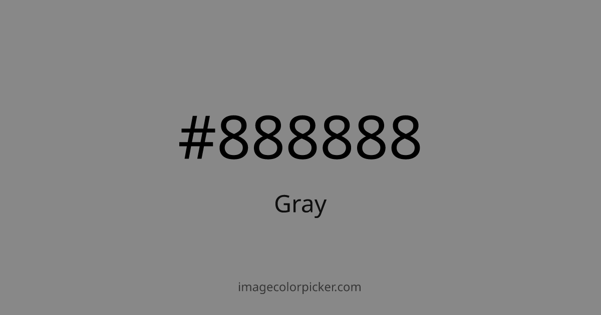 HTML Color Picker - Color selector: #888888