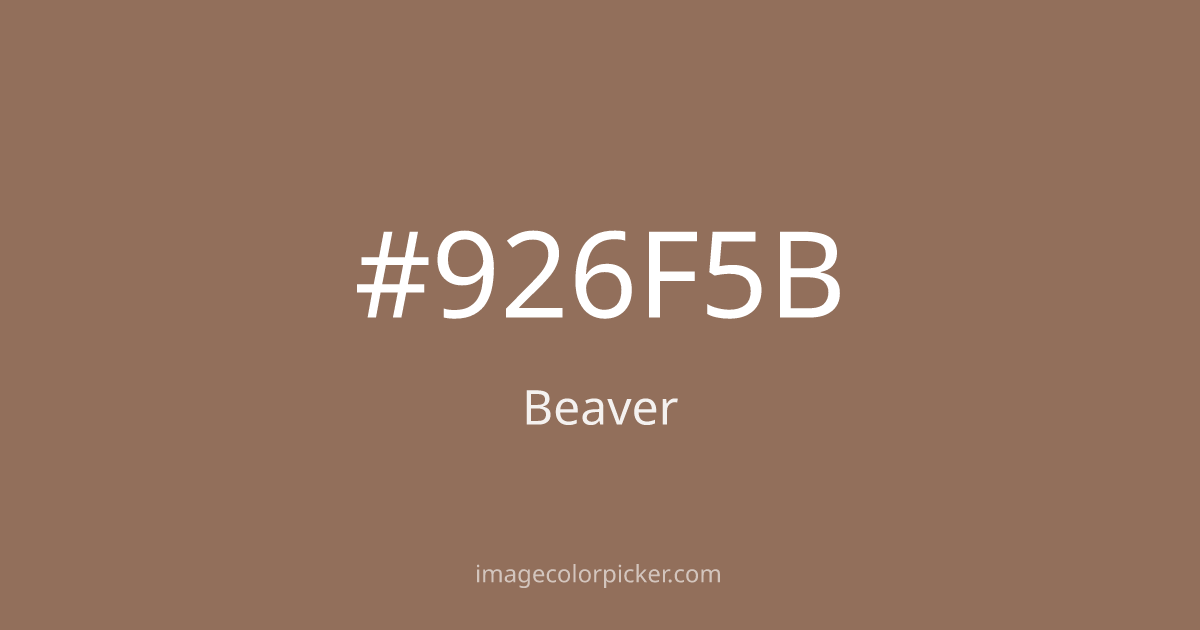 HTML Color Picker - Color selector: #926f5b