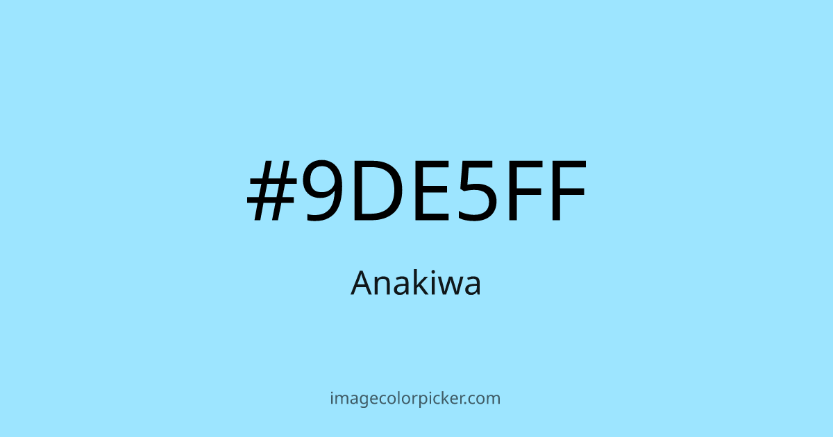 HTML Color Picker - Color selector: #9de5ff