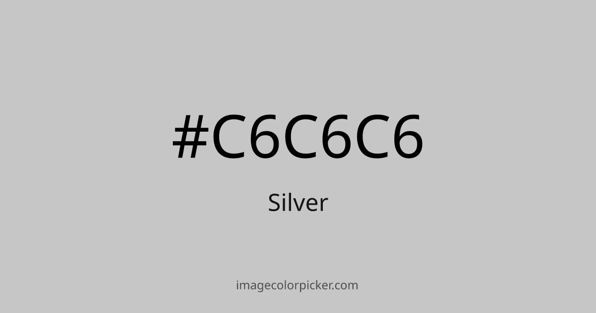 HTML Color Picker - Bộ chọn màu: #c6c6c6