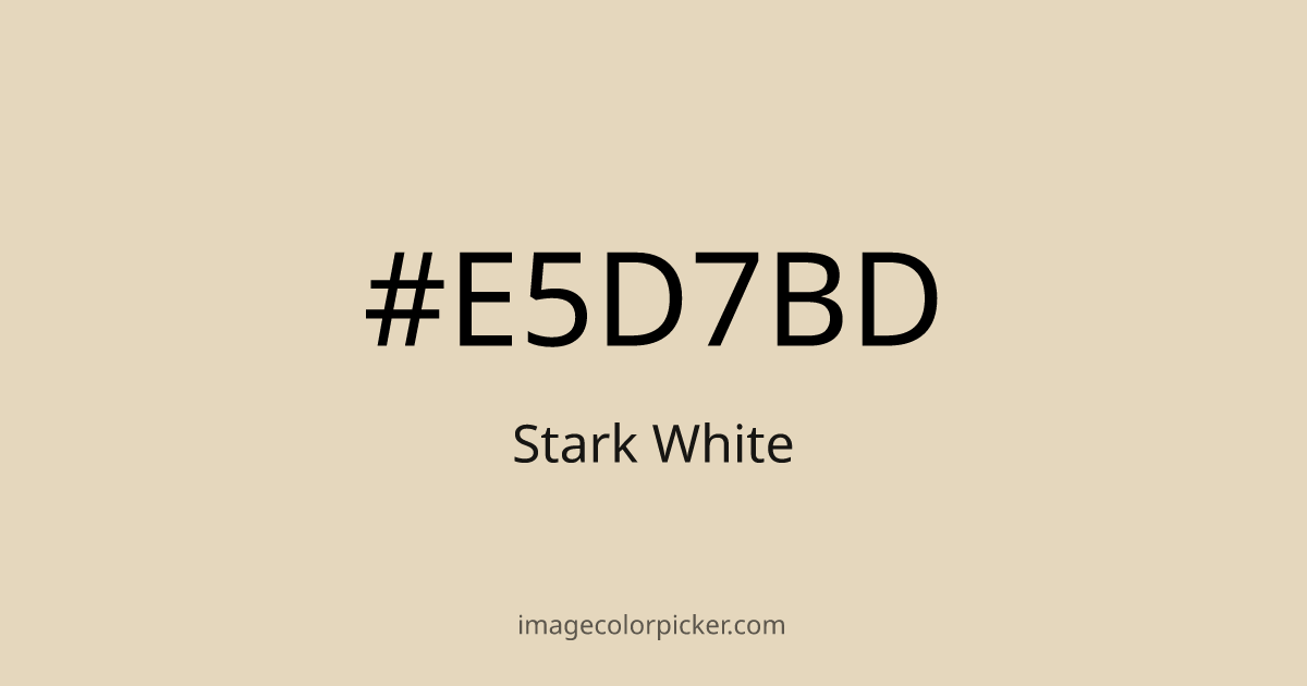 HTML Color Picker - Color selector: #e5d7bd
