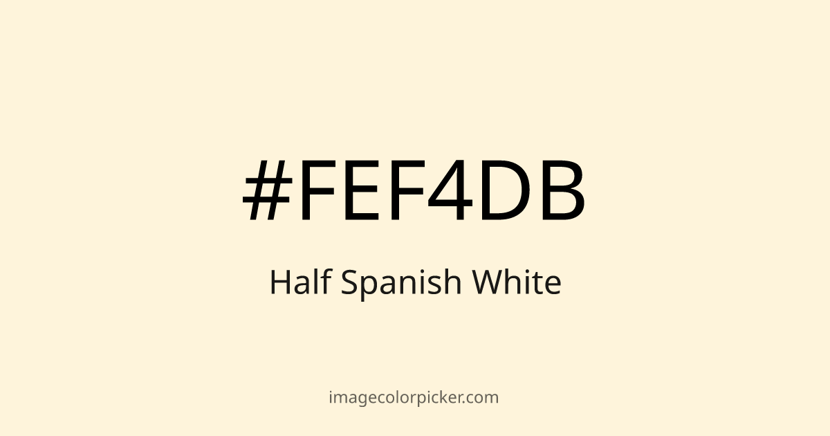 HTML Color Picker - Color selector: #fef4db