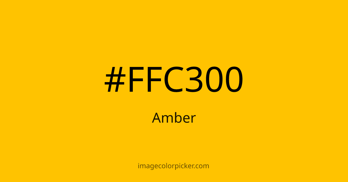 HTML Color Picker - Bộ chọn màu: #ffc300